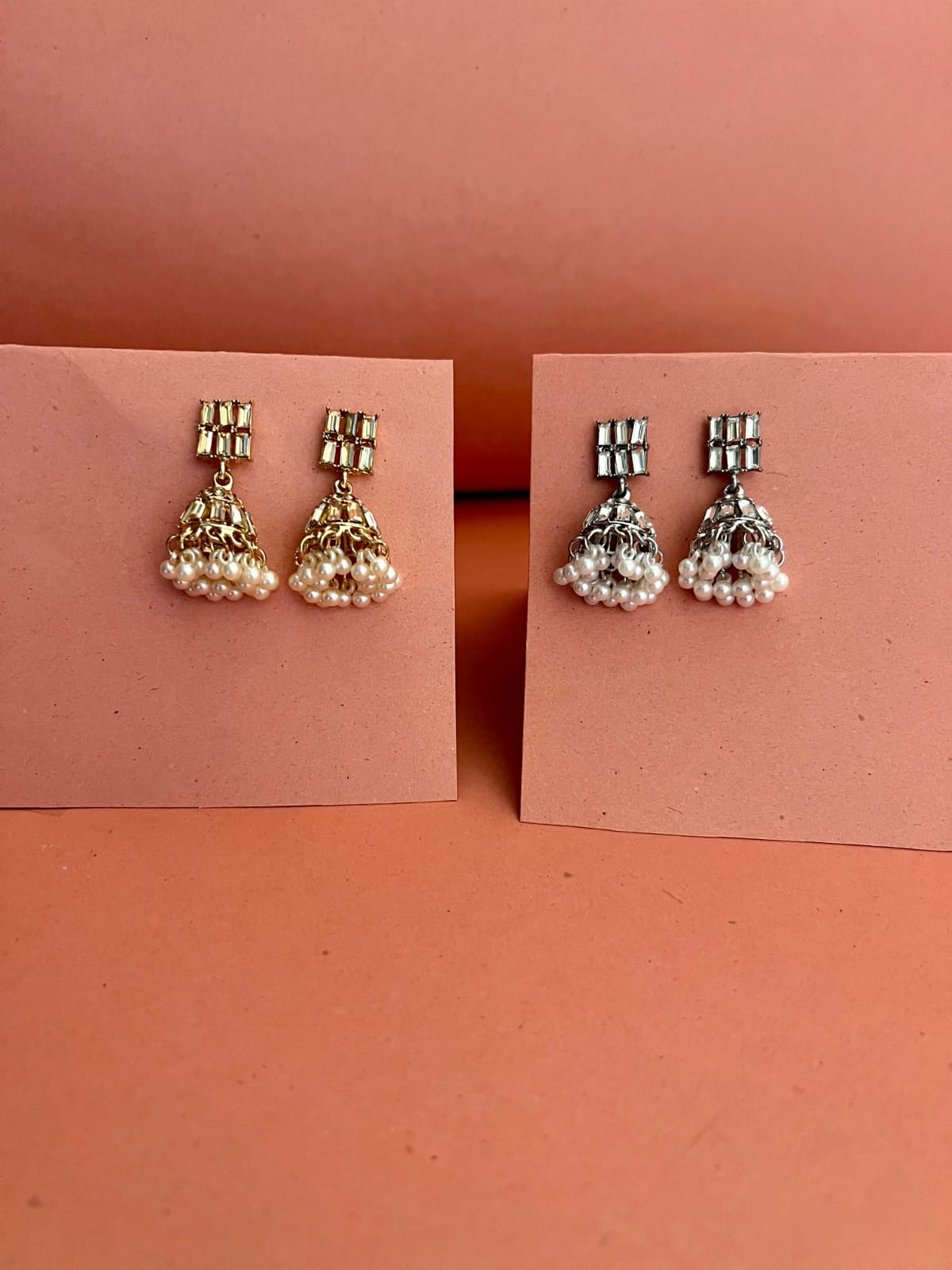 Elegant Earrings with hanging Pearls – Cultural Fusion